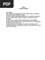 Cuestionario Quick Dash | PDF | Deportes