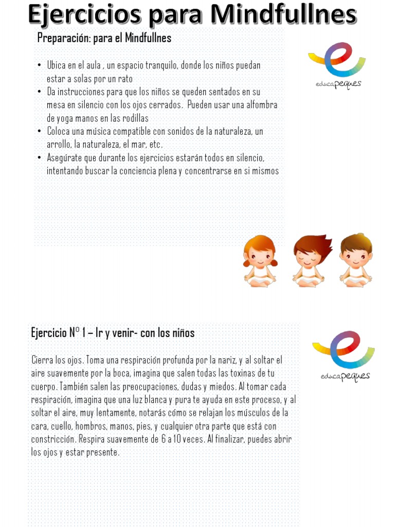 Guía de ejercicios para el desarrollo de la conciencia plena en niños ...