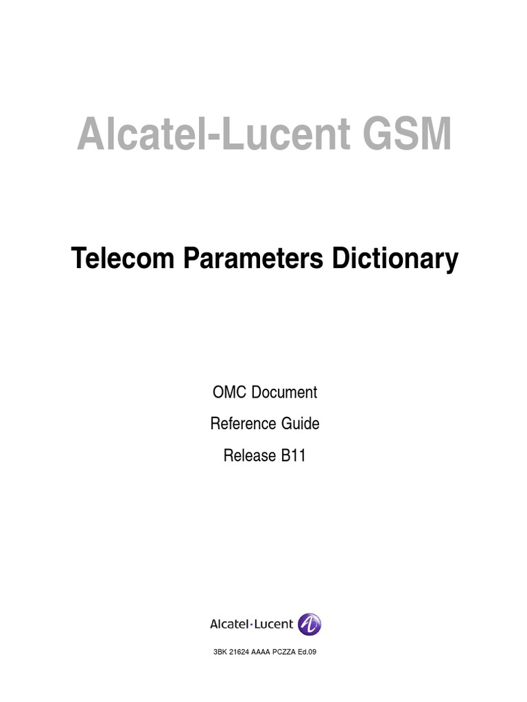Alcatel BSS Parameter Dictionary | PDF | Parameter (Computer Programming) | Subroutine