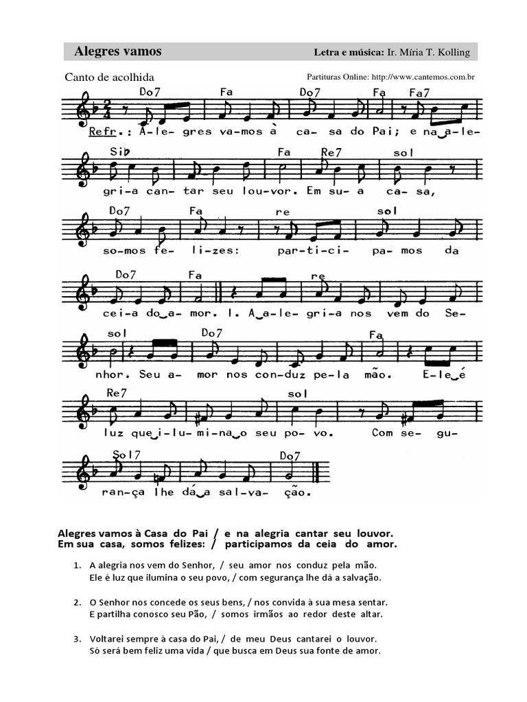 Alegres Vamos A Casa Do Pai PDF | PDF