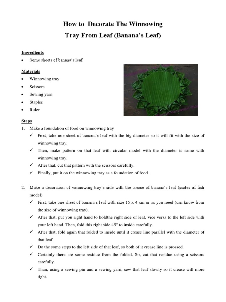 How To Decorate The Winnowing | PDF