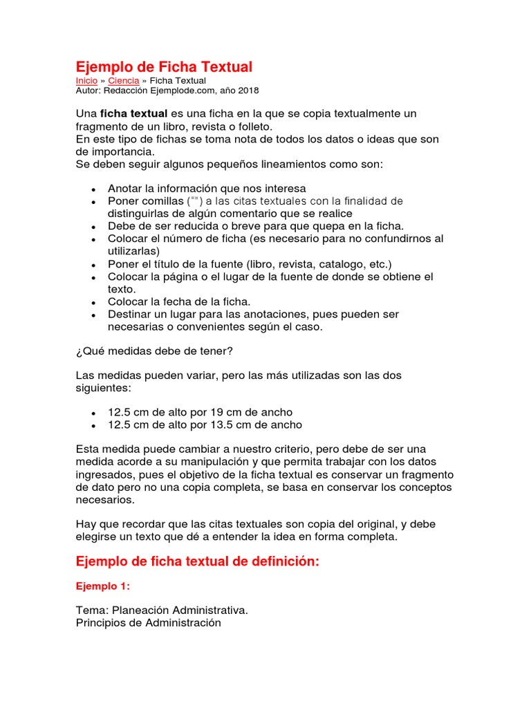 Ficha De Cita Textual Definicion Y Ejemplo - Citas Adultos En Asturias