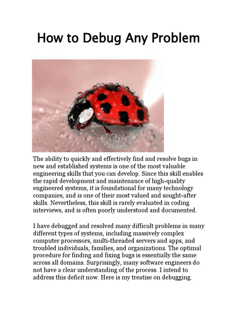 Debugging Guide: 14 Essential Steps | PDF | Software Bug | Hypothesis