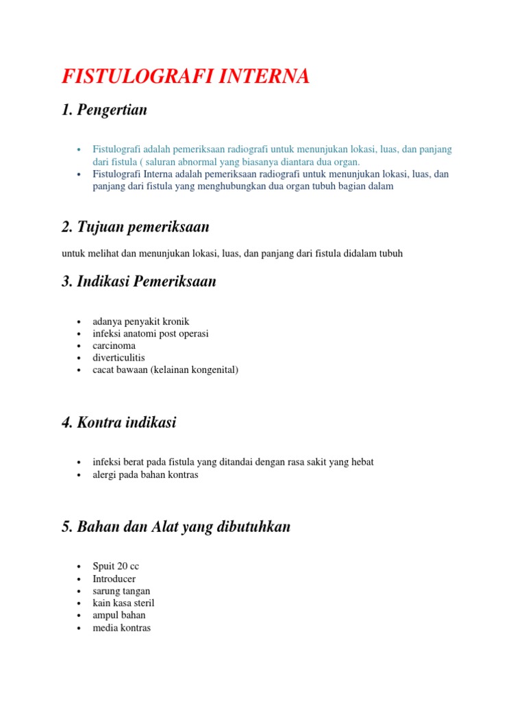 Fistulografi Interna | PDF