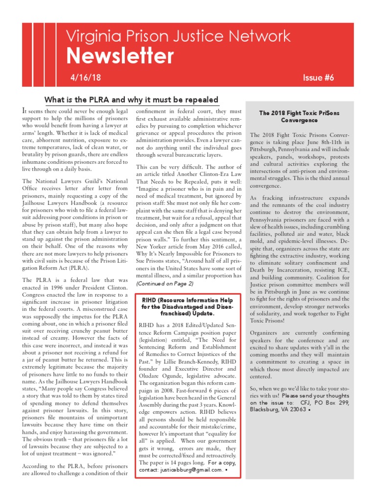 Prison Newsletter 6 | PDF | Solitary Confinement | Prison
