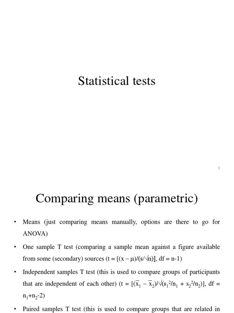 4 Unit III Statistical Tests | PDF | Statistical Hypothesis Testing ...