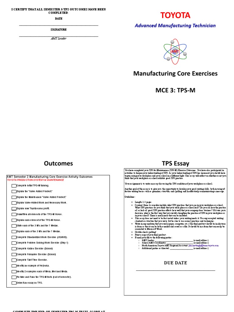 Amt Mce 3 TPS-M Booklet | PDF | Cognition | Communication