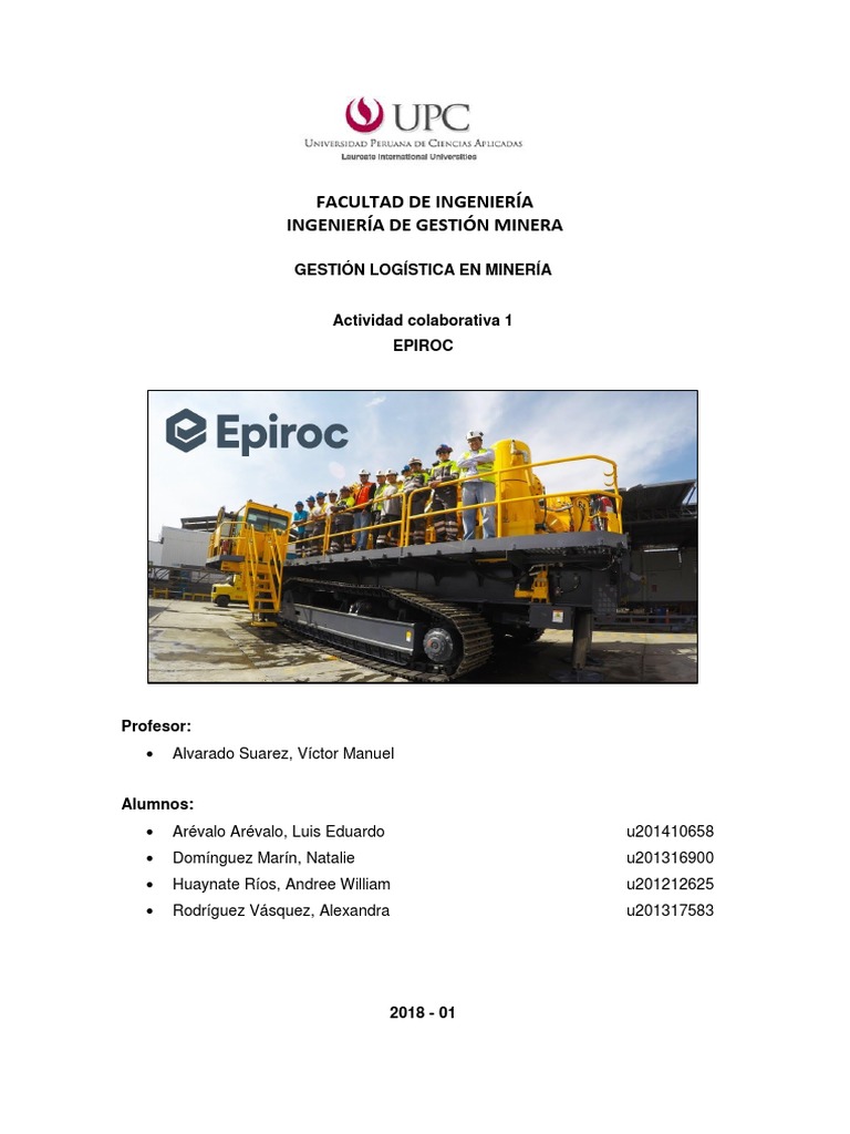 Gestión logística de Epiroc en minería | PDF | Industrias | Fabricación ...