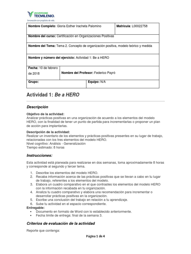 Análisis de prácticas positivas en una organización educativa basado en ...