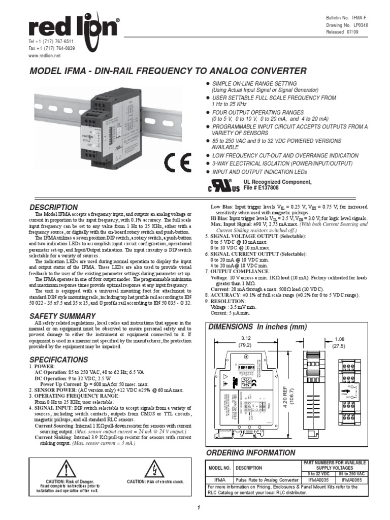 IFMA Product Manual | PDF | Electromagnetic Interference | Alternating Current