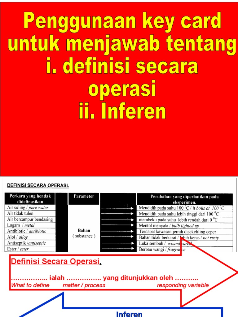 Definisi Secara Operasi Dan Inferens | PDF
