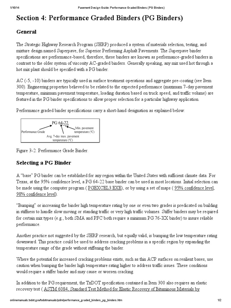 3 - 4 Performance Graded Binders (PG Binders) | PDF | Road Surface ...