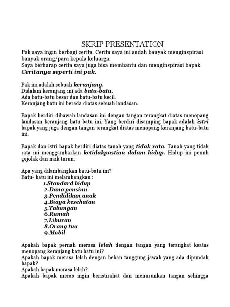 Skrip Presentasi Basket | PDF