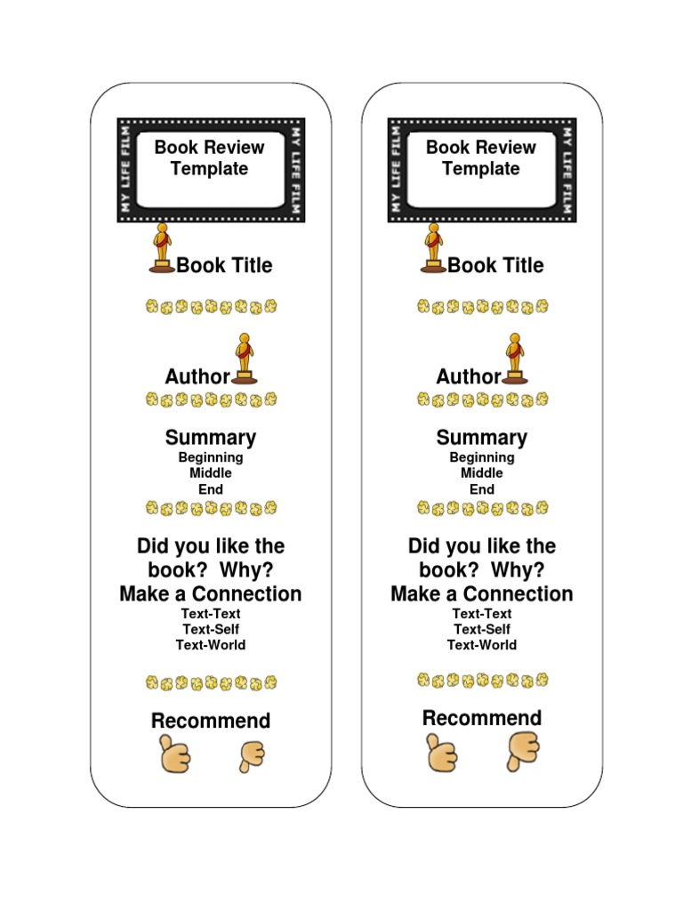 Book Review Bookmark Template | PDF | Language Arts & Discipline | Poetry