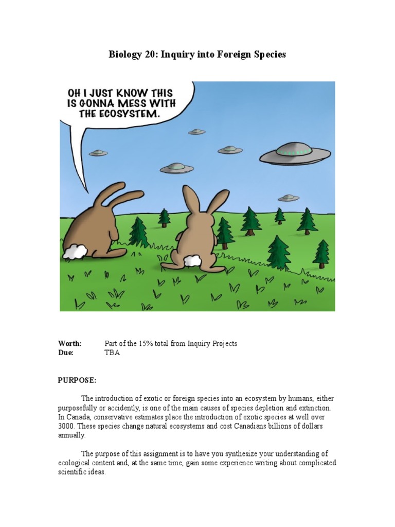 Inquiry Into Foreign Species | PDF | Ecosystem | Introduced Species