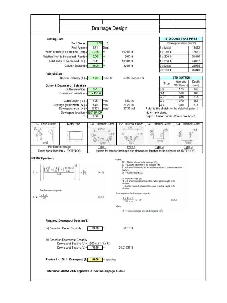 Drainage Design Document Summary | PDF | Hydrology And Urban Planning ...