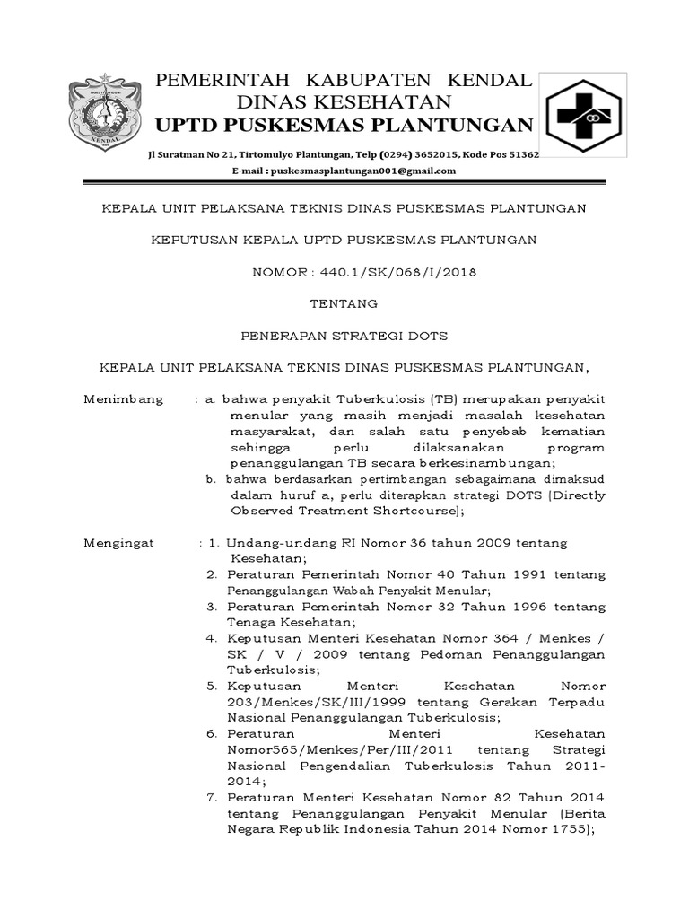 Strategi DOTS di Puskesmas Plantungan | PDF