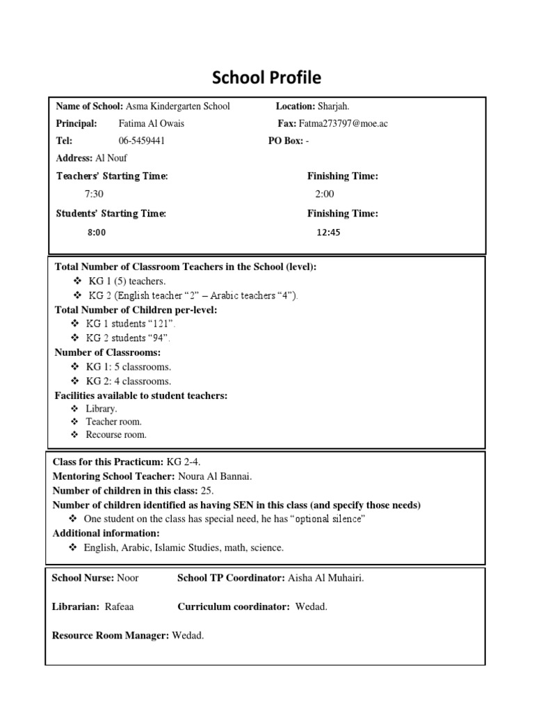 School Profile | PDF