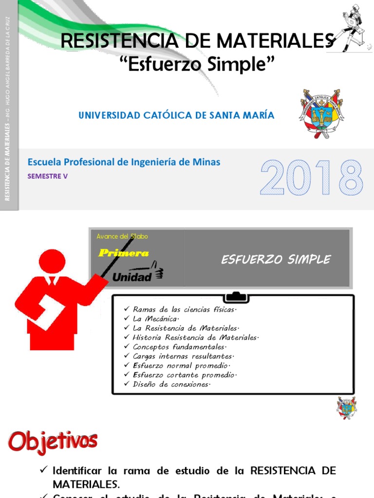 01 Esfuerzo Simple | PDF | Resistencia de materiales | Fuerza
