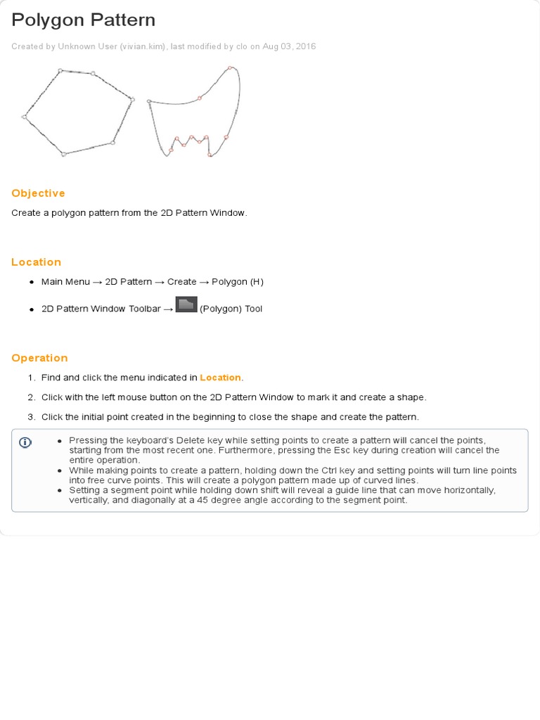 Creating Polygon Patterns in MD | PDF
