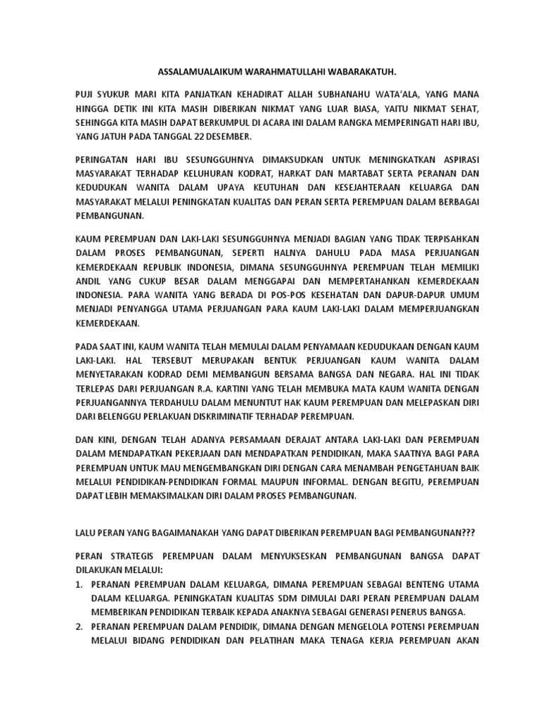 Pidato Hari Ibu | PDF