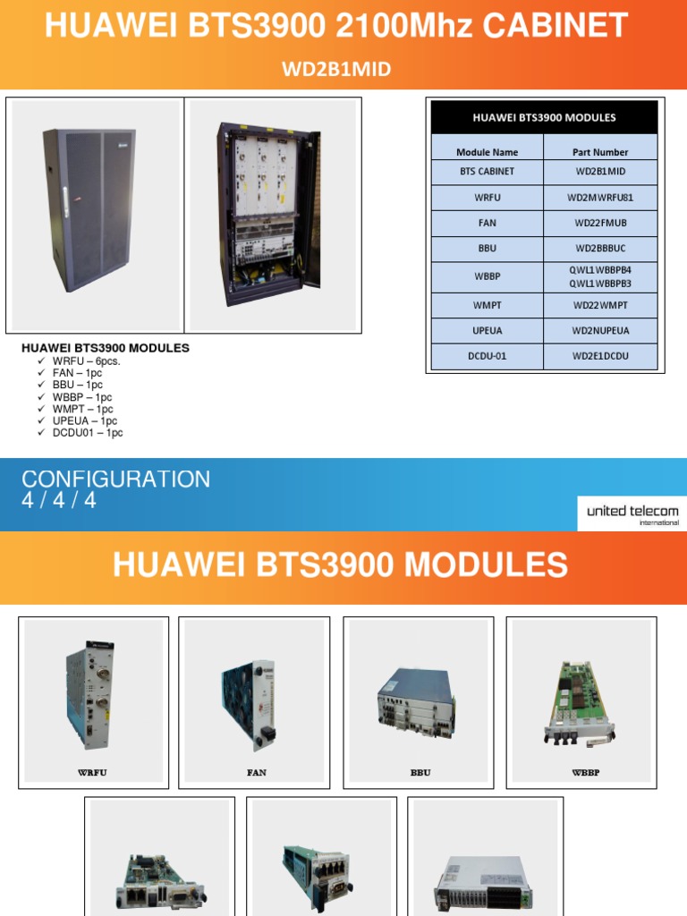 Huawei BTS3900 2100Mhz Cabinet PDF | PDF