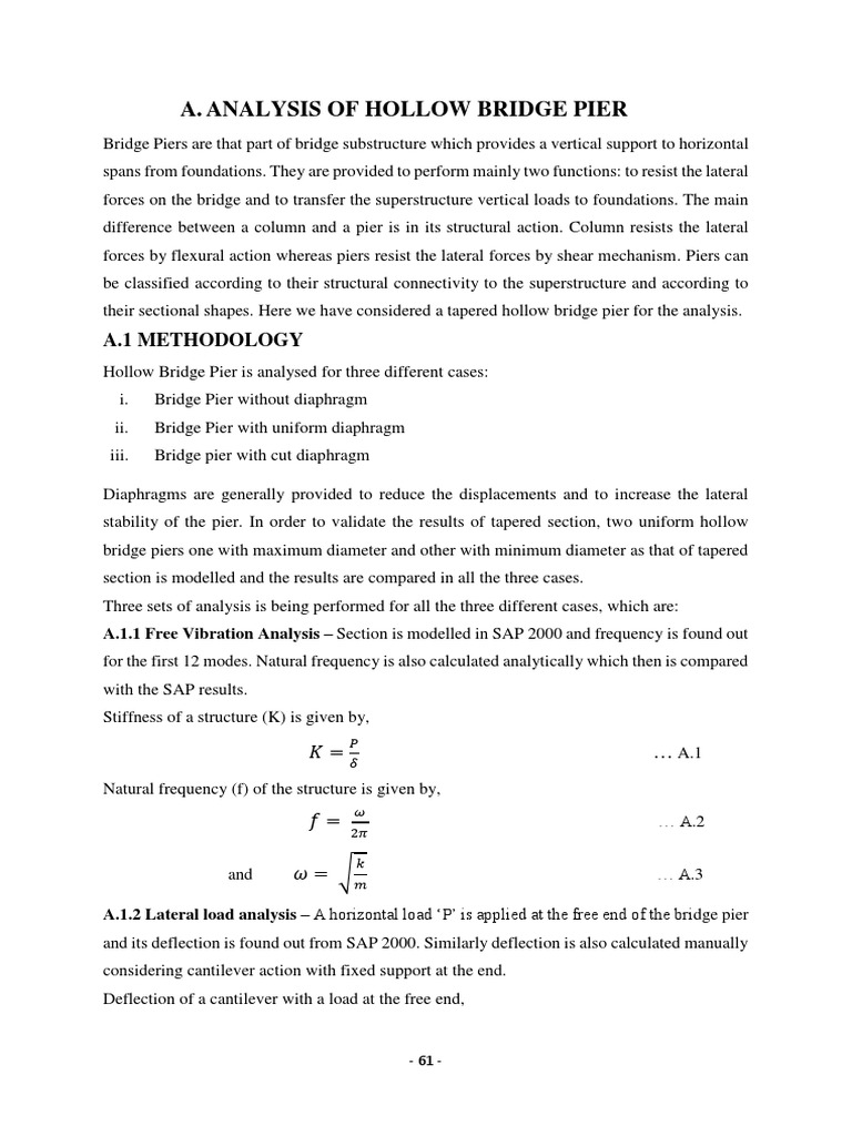 Hollow Bridge Pier Analysis Methods | PDF | Mechanics | Mechanical ...
