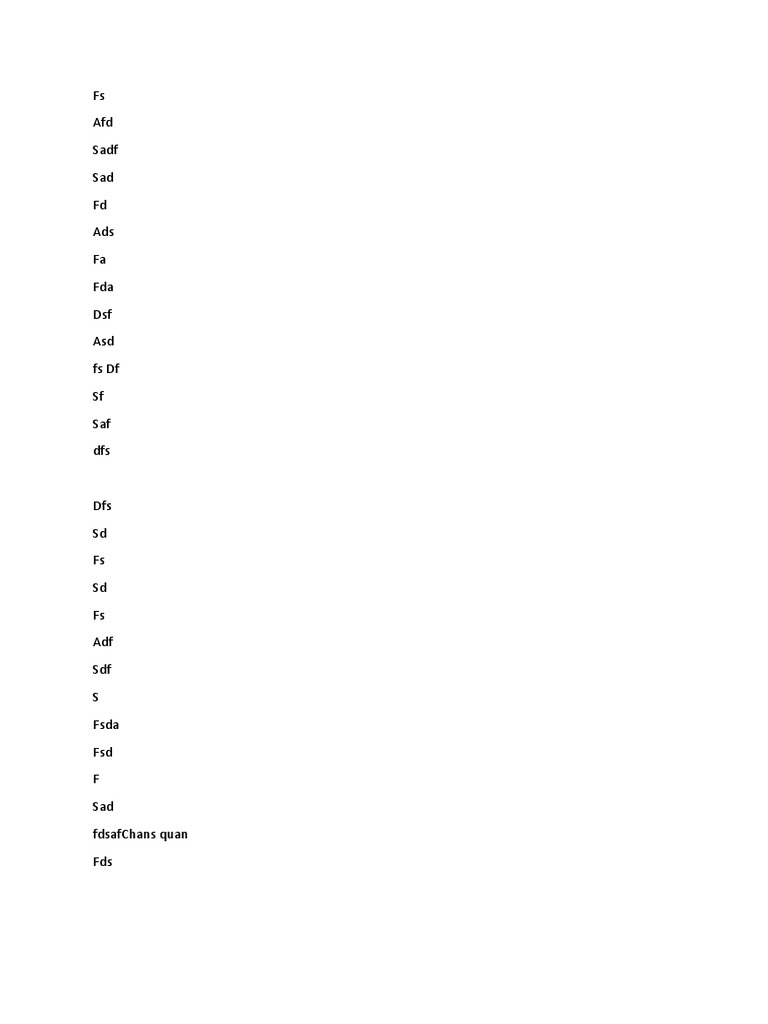 Fs Afd Sadf Sad FD Ads Fa Fda DSF Asd Fs DF SF Saf Dfs | PDF