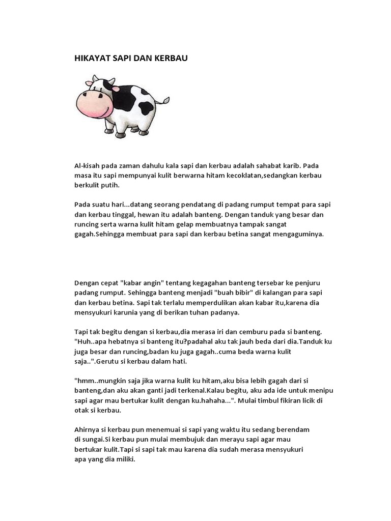Hikayat Sapi Dan Kerbau | PDF