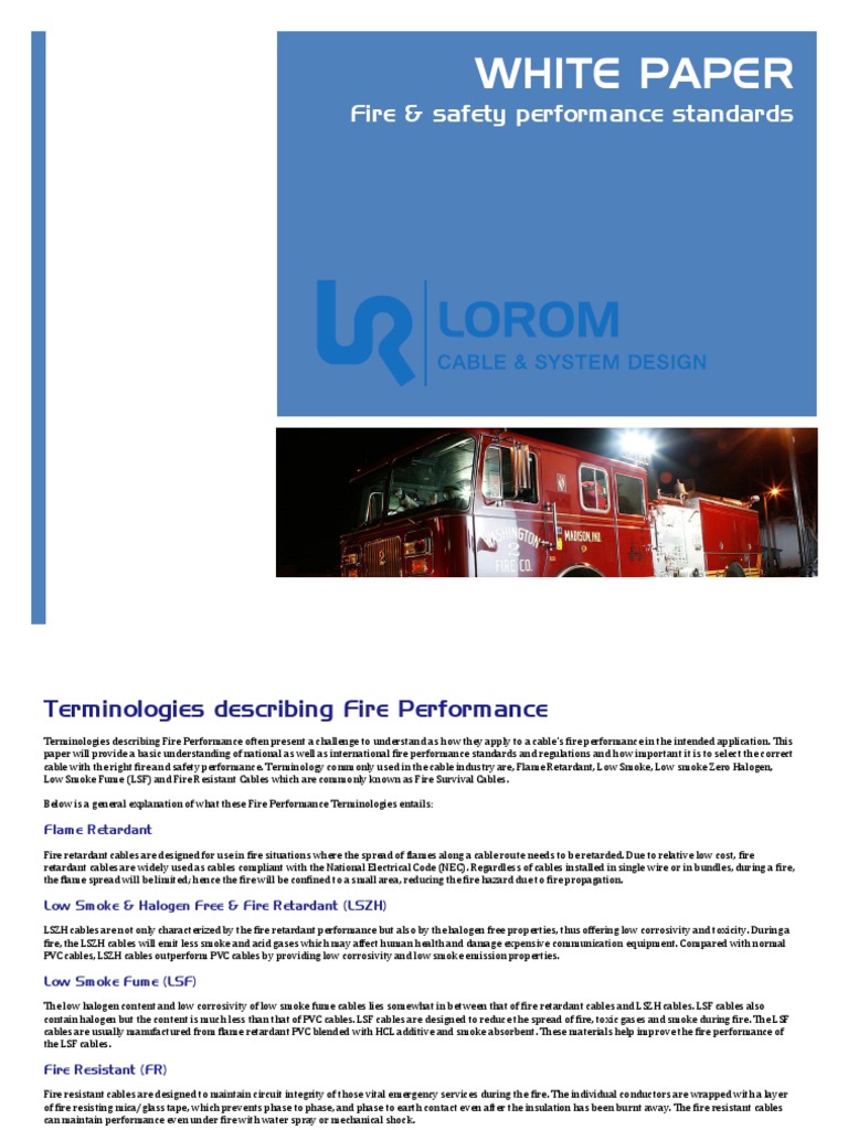 Fire Performance - White Paper | PDF | Smoke | Fires
