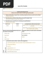 Lesson Plan - Letter e | PDF | Goal | Teachers