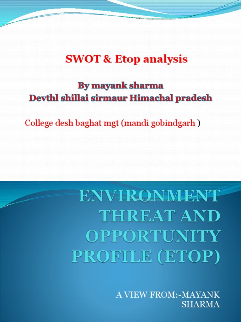 ETOP Analysis for Bicycle Industry | PDF | Market (Economics ...