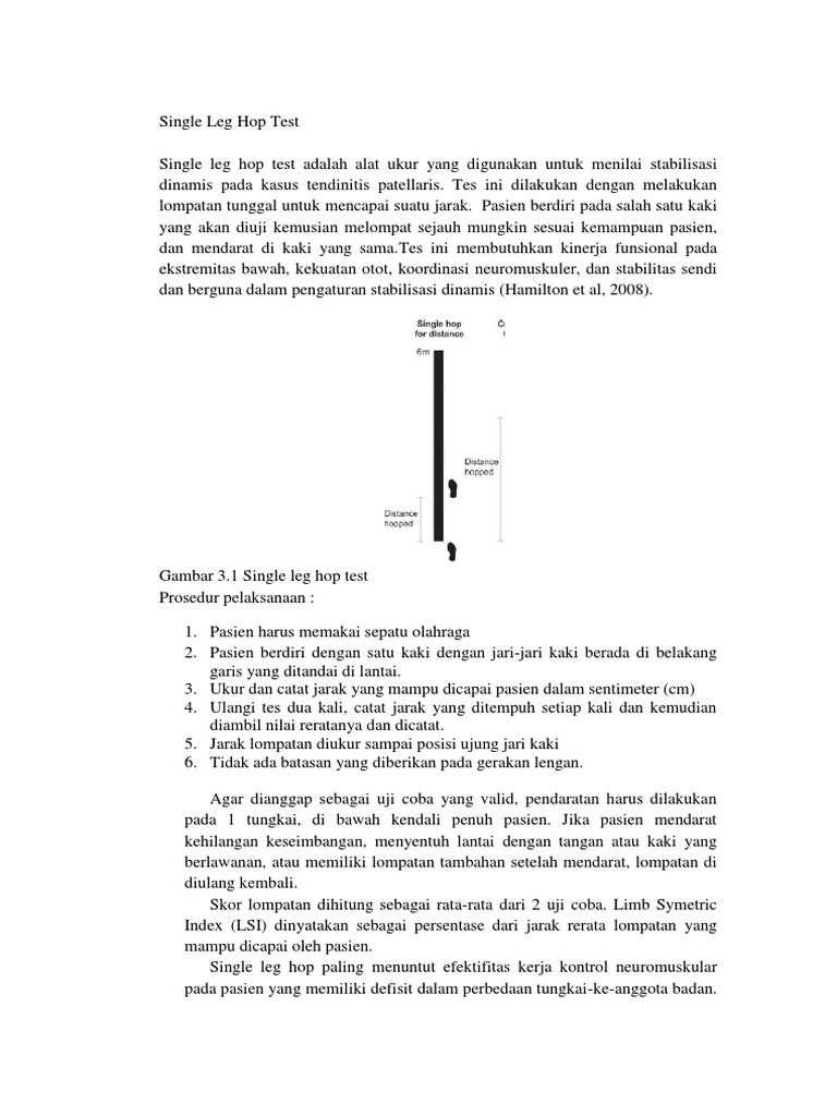 Single Leg Hop Test | PDF