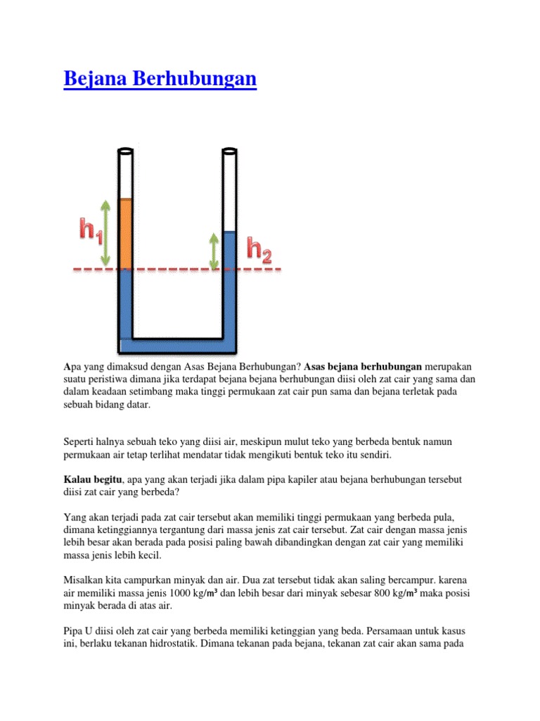 Bejana Berhubungan | PDF