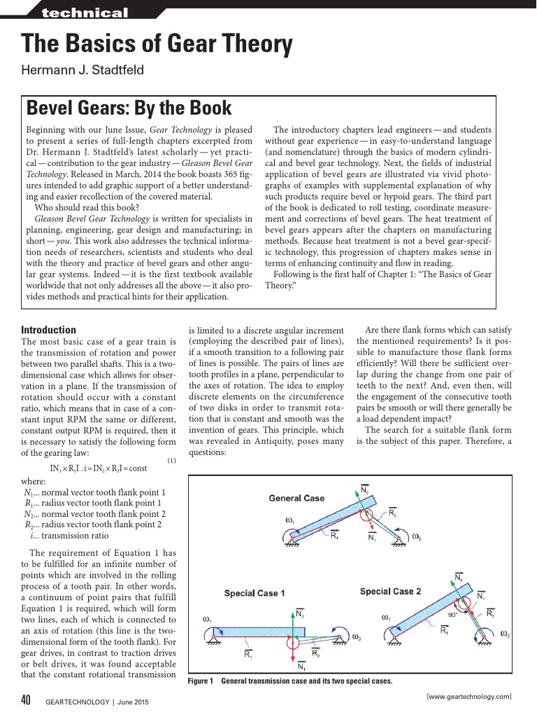 Basics Gear Theory | PDF | Gear | Geometry