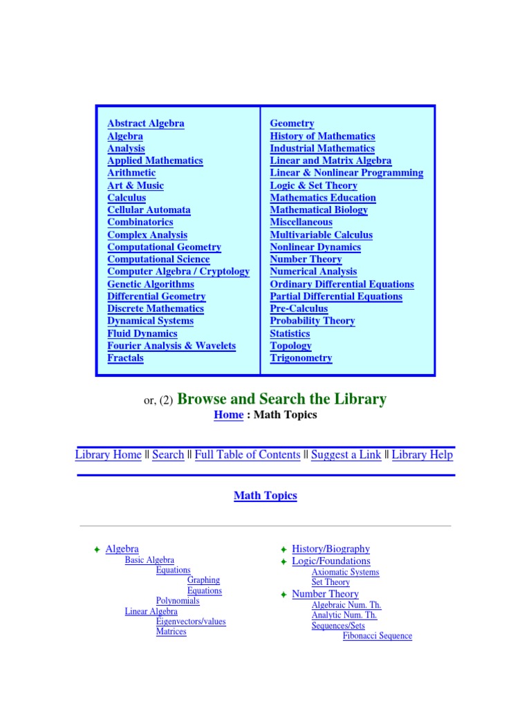 Math topics under 40 chars | PDF | Mathematical Analysis | Teaching ...