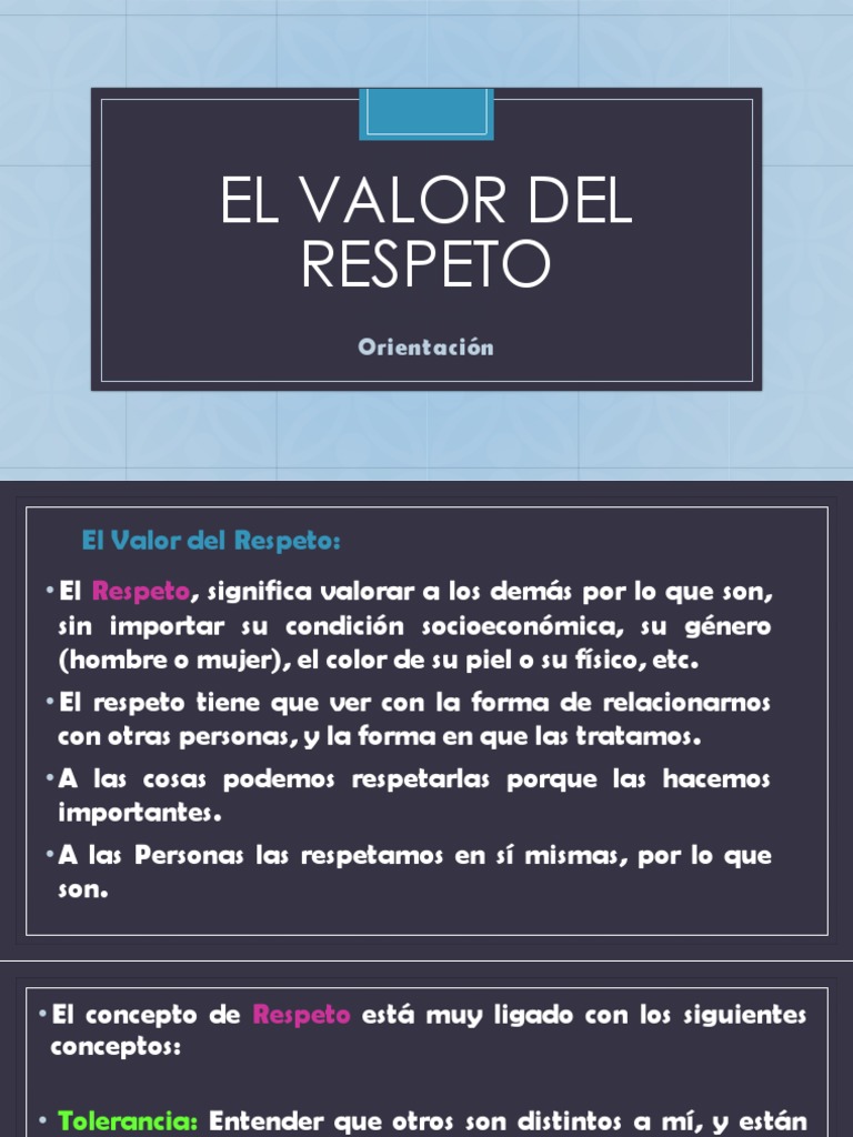 El Valor Del Respeto Pdf