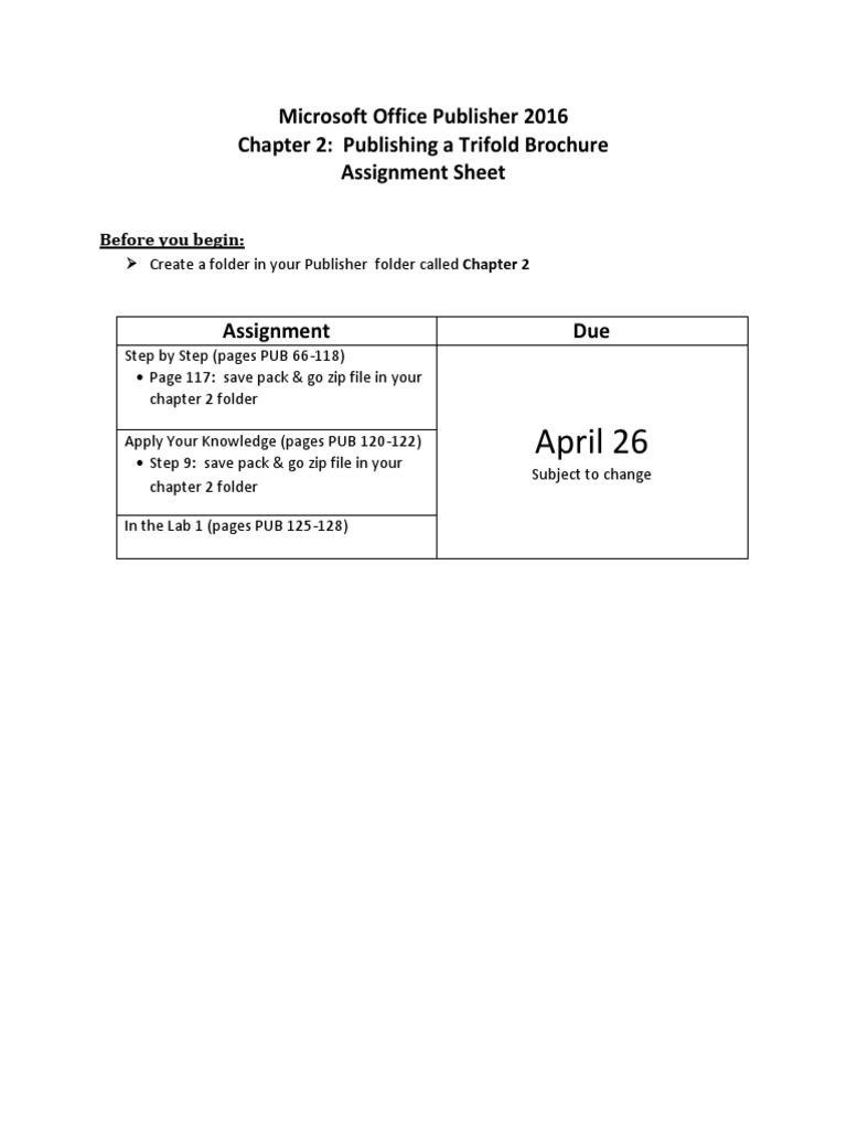 CH 2 Assignment Sheet | PDF
