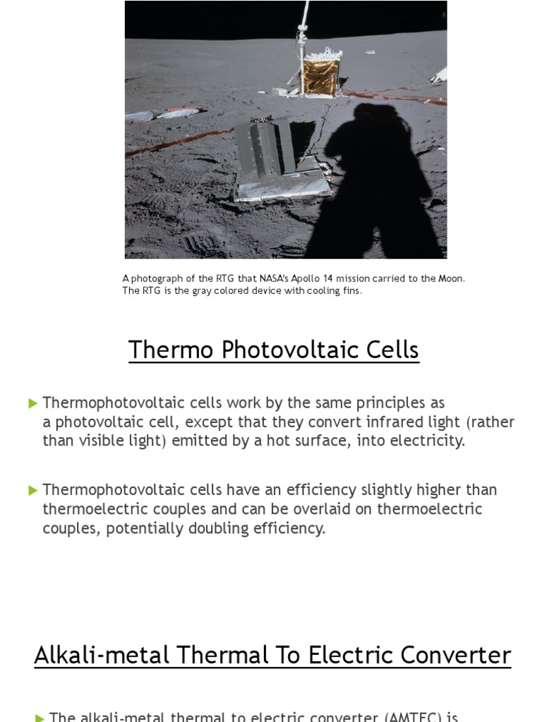 A Photograph of The RTG That NASA's Apollo 14 Mission Carried To The ...