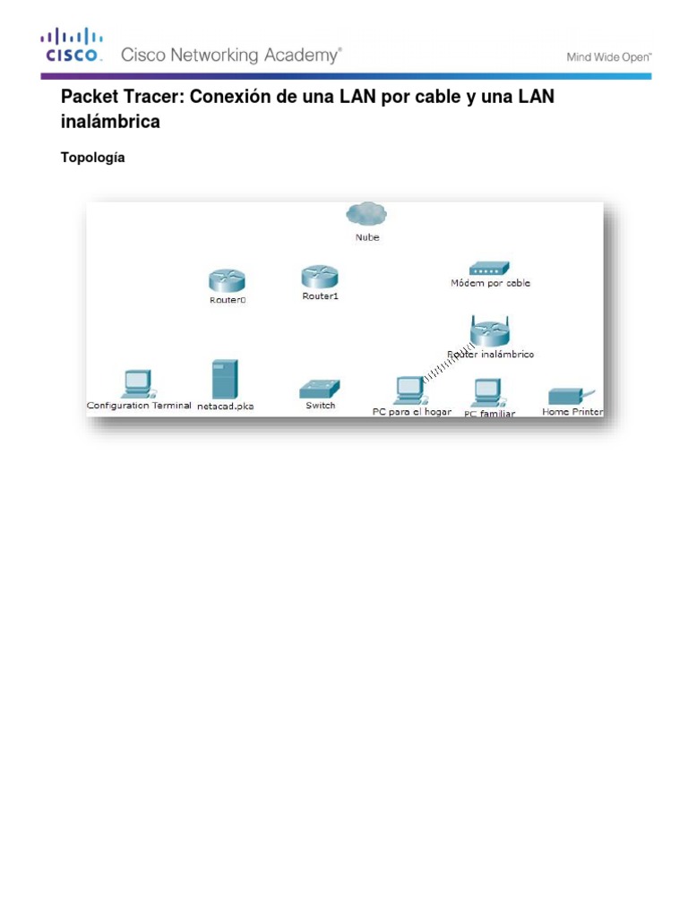 4.2.4.5 Packet Tracer - Connecting A Wired and Wireless LAN Instructions IG | PDF | Enrutador ...