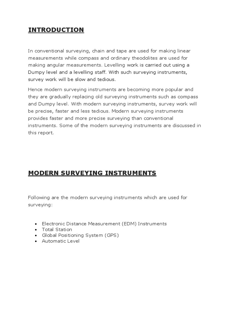 Morden Surveying Instruments | PDF | Surveying | Global Positioning System