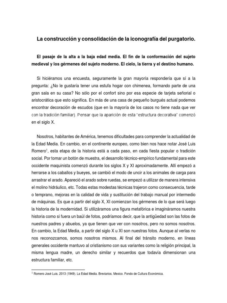 Capítulo El Purgatorio y La Construcción Del Sujeto Moderno | PDF ...