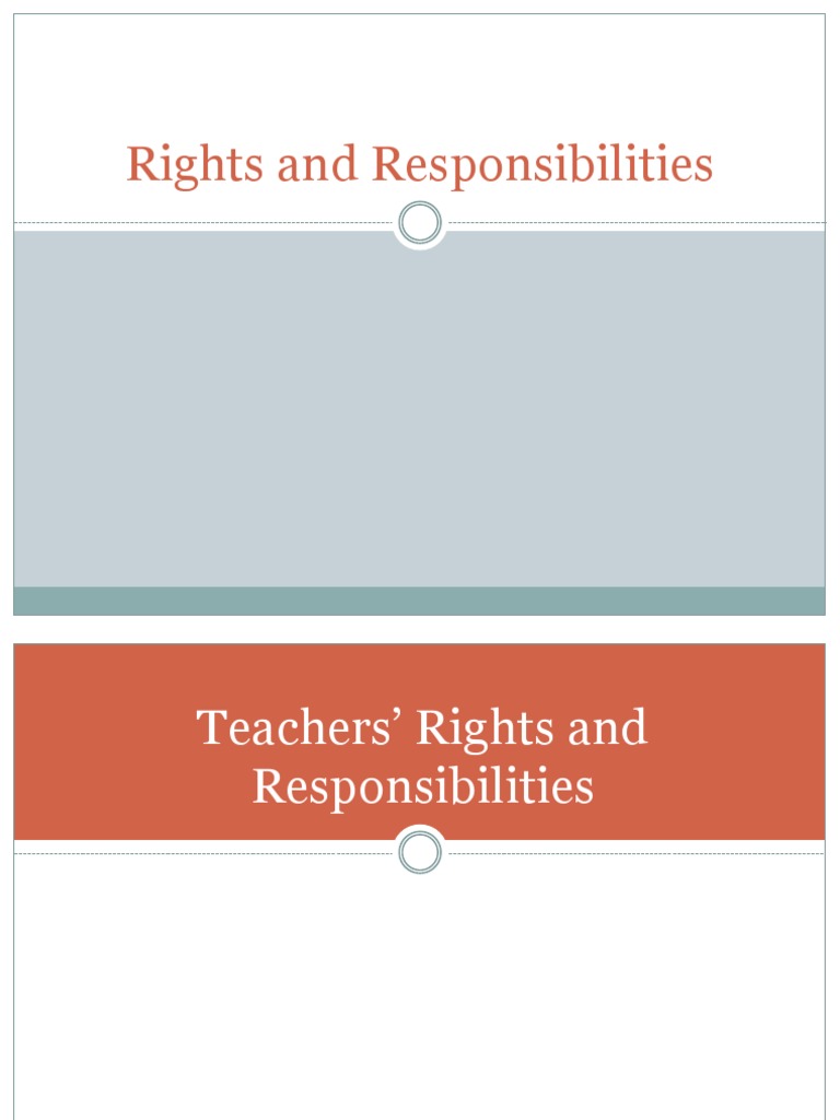 Rights and Responsibilities | PDF | Search And Seizure | Teachers