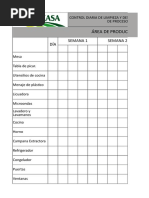 Formato Verificacion Limpieza y Desinfeccion | PDF