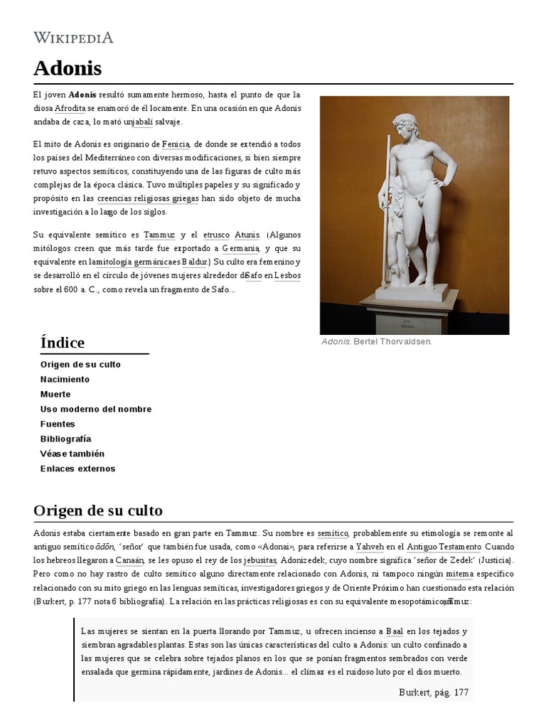 Adonis | PDF | Religión y creencia
