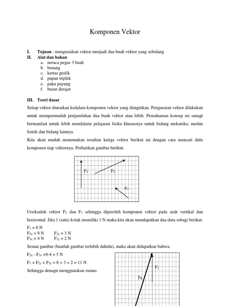 Komponen Vektor | PDF
