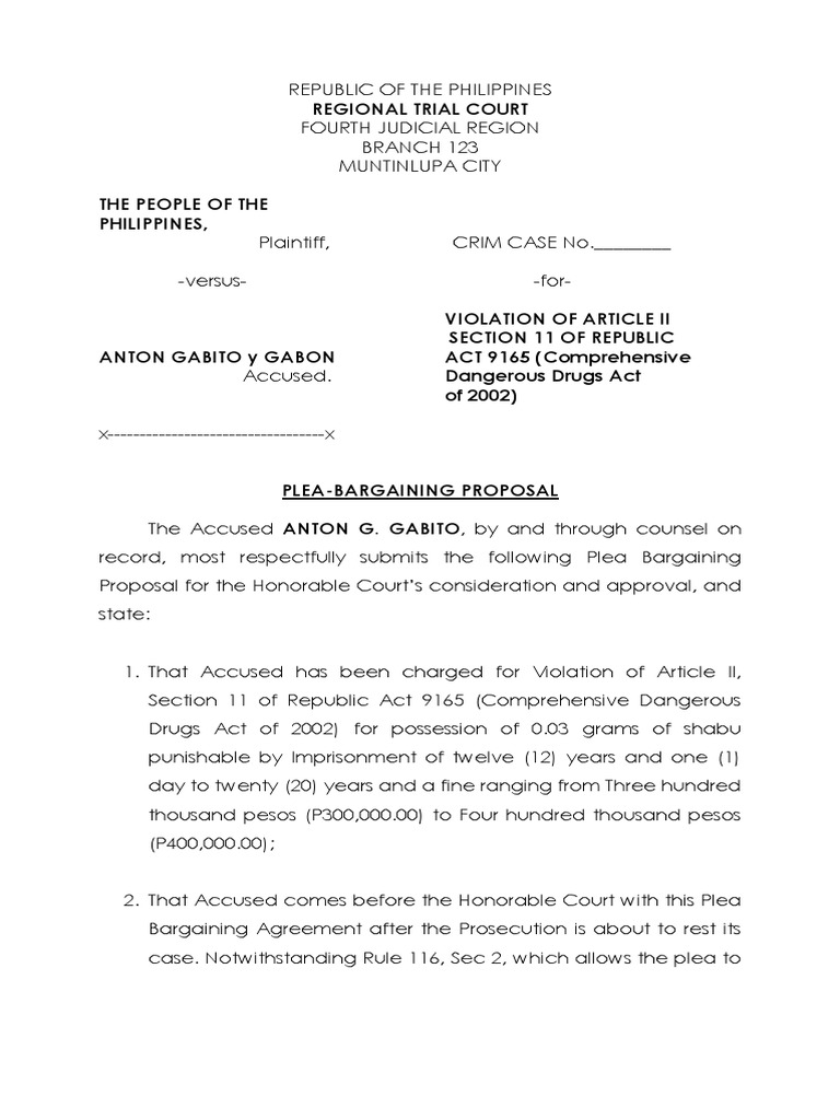 Plea Bargain | PDF | Plea | Plea Bargain