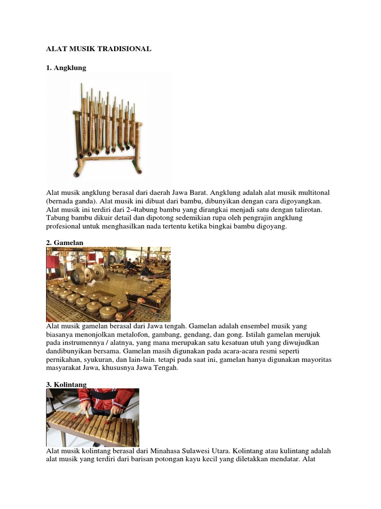 Alat Musik Tradisional Dan Modern | PDF | Seni | Puisi