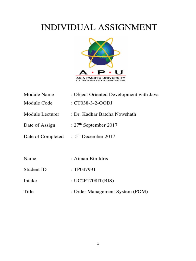 Design and Implementation of an Order Management System using Object ...