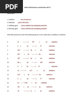 Chapter 20 Worksheet Redox | PDF | Redox | Physical Sciences